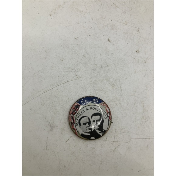 Art | Mckinley And Roosevelt Buttonpin Political Campaign | Poshmark